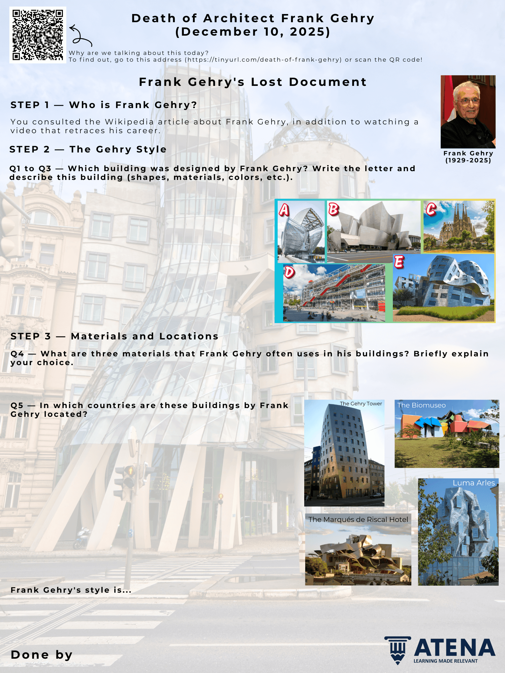 Death of Architect Frank Gehry (December 10, 2025) | ATENA